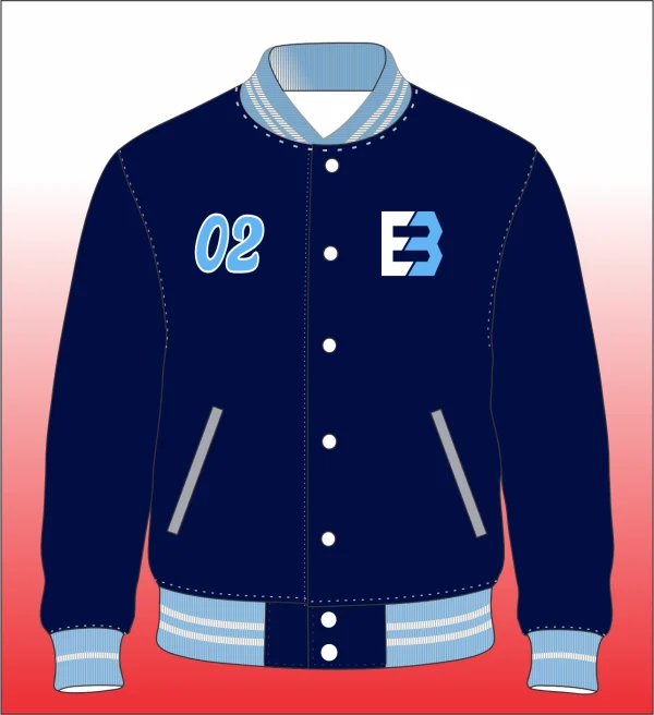 Varsity Jacket Contrast Shoulder Strip